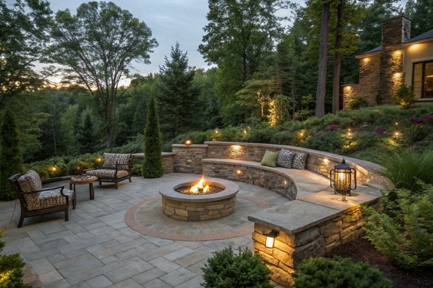 11+ Inspiring Patio Sitting Wall Ideas