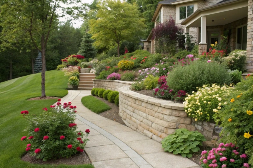 17+ Inspiring Retaining Wall Front Yard Ideas