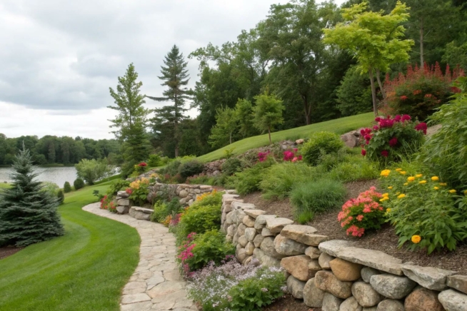 20+ Creative Rip Rap Rock Landscaping Ideas