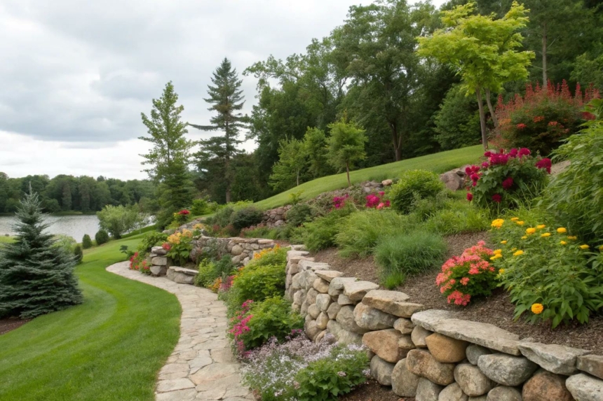 14+ Creative River Rock Retaining Wall Ideas