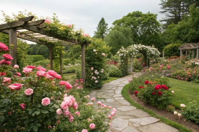 18+ Stunning Front Yard Rose Garden Ideas