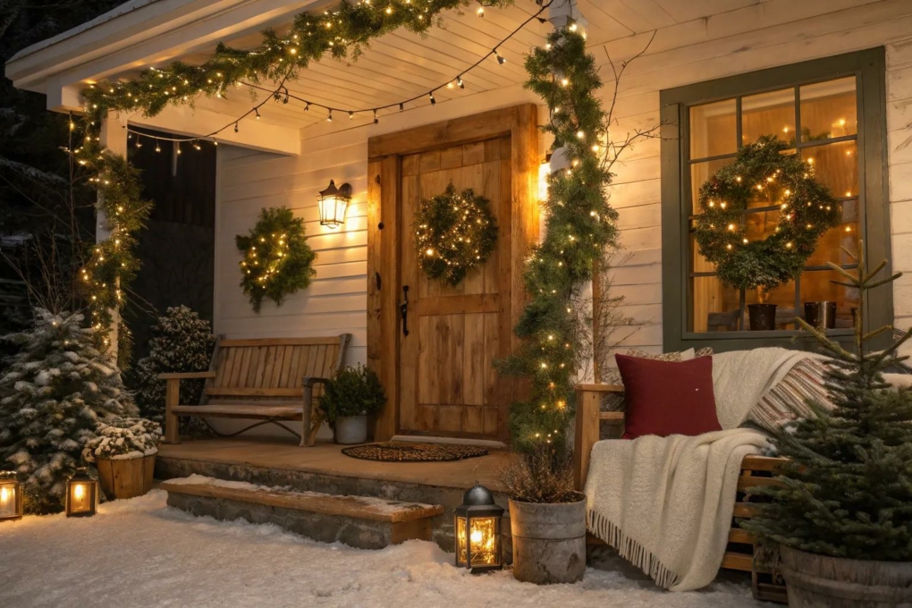 17+ Inspiring Front Porch Christmas Tree Ideas