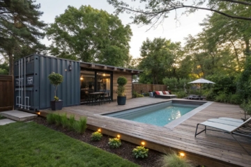 14+ Inspiring Shipping Container Pool Deck Ideas