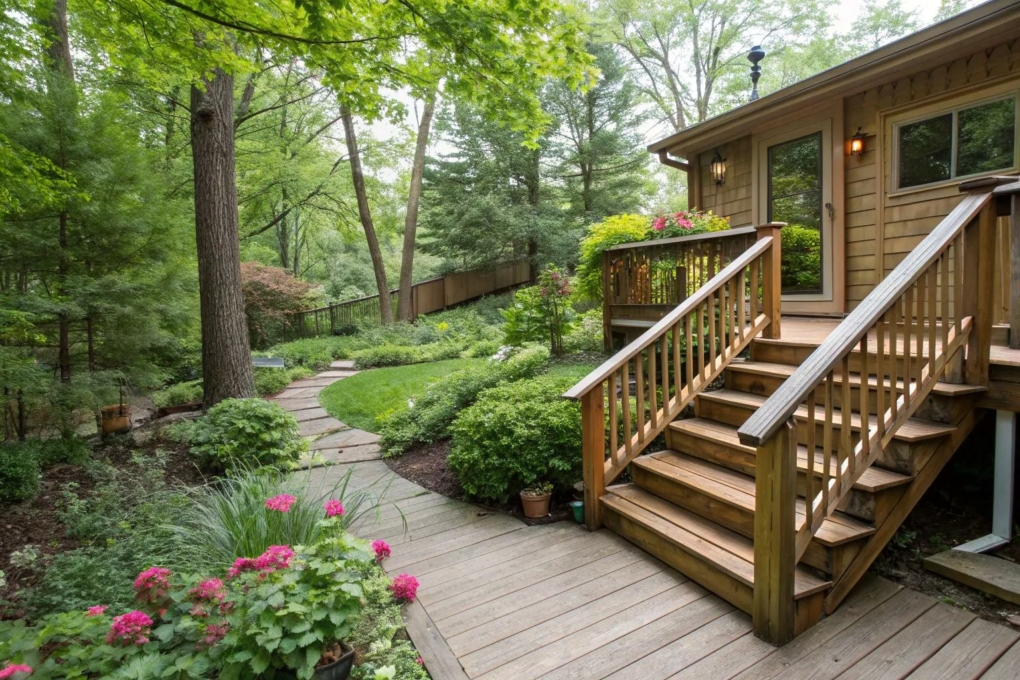 13+ Charming Small Decks with Ramps and Stairs Ideas