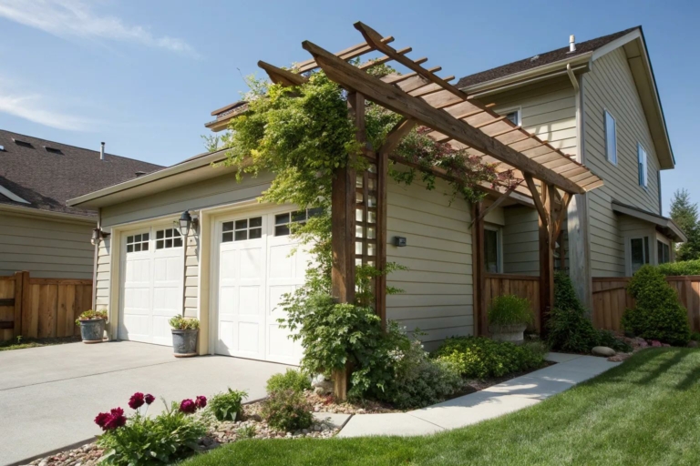 10+ Stunning Trellis Over Garage Door Ideas
