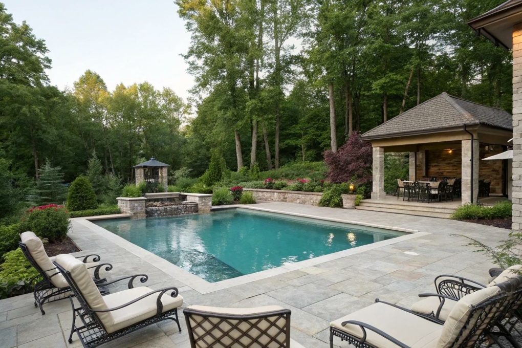 19+ Stylish Stone Around Pool Ideas