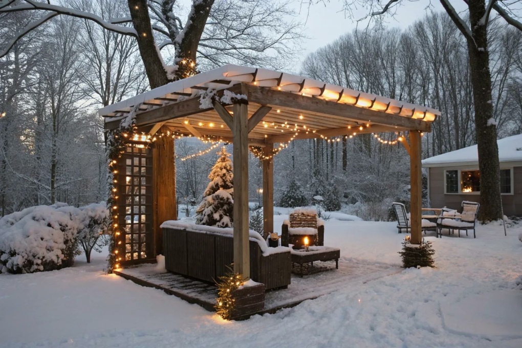 15+ Cozy Winter Pergola Ideas for Your Home