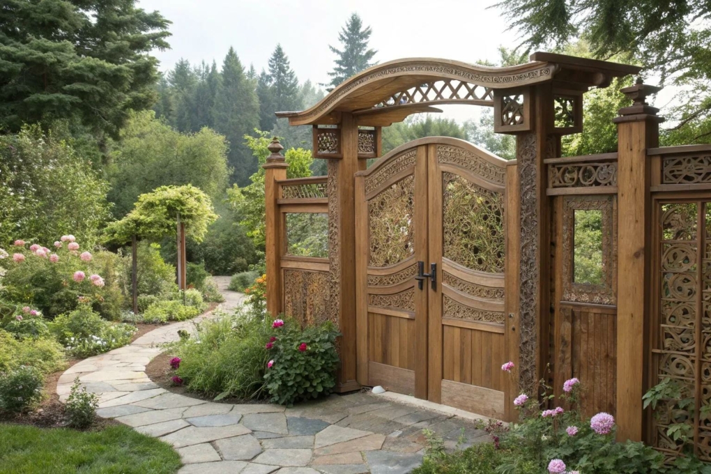 15+ Inspiring Wooden Gates Ideas for Your Home