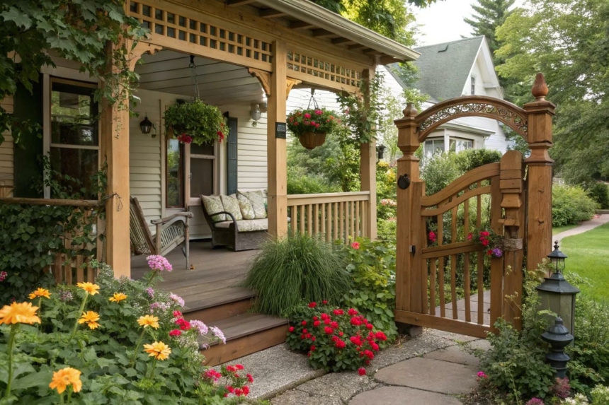 12+ Creative Front Porch Gate Ideas