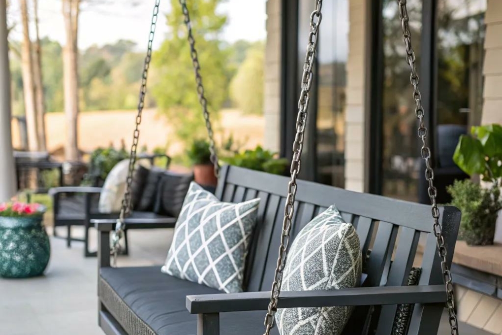 18+ Stunning Porch Swing Color Ideas
