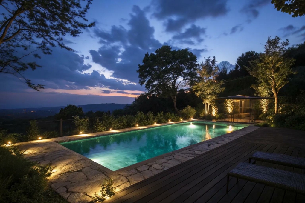 16+ Stunning Landscape Lighting Ideas for Pools