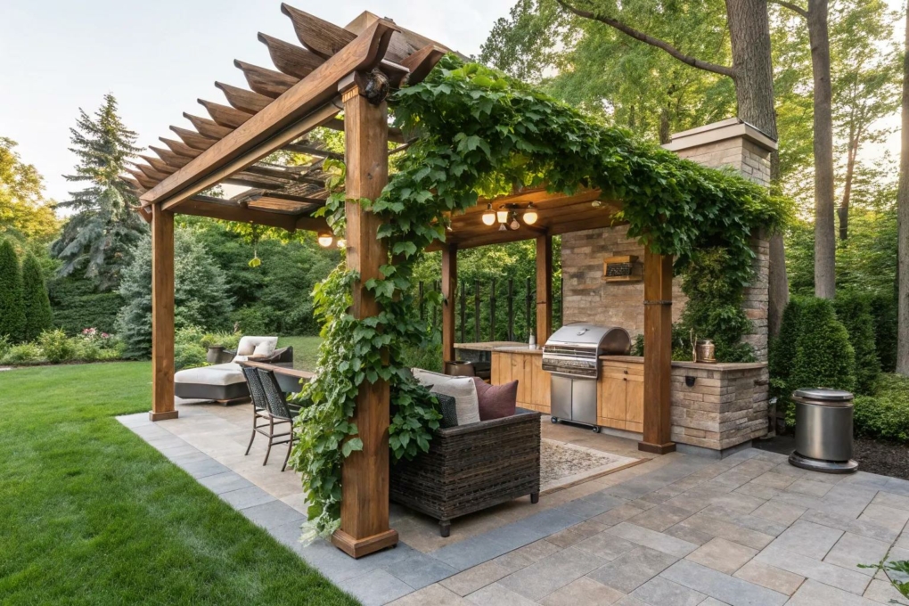16+ Stylish BBQ Pergola Ideas for Your Backyard