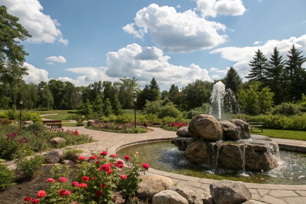 20+ Charming Fountain with Flowers Ideas