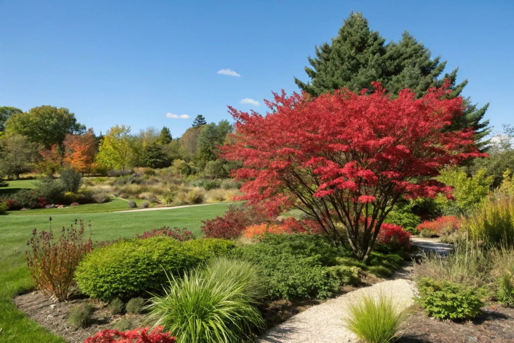 18+ Inspiring Pine Tree Landscape Ideas