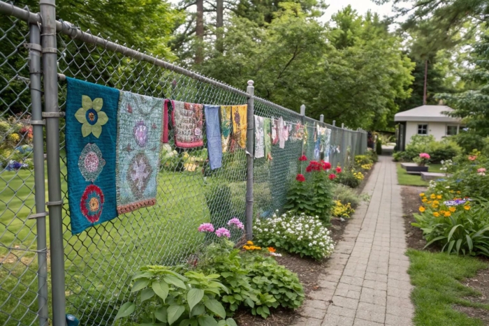 15+ Creative Chain Link Fence Art Ideas