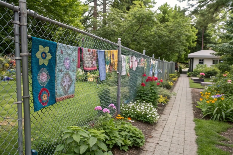15+ Creative Chain Link Fence Art Ideas