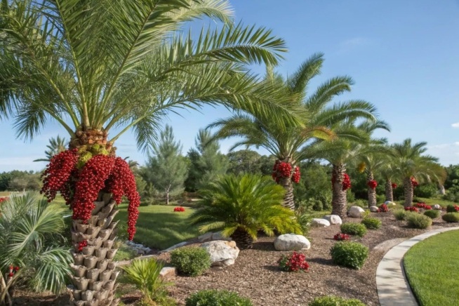 19+ Inspiring Palm Trees Landscape Ideas