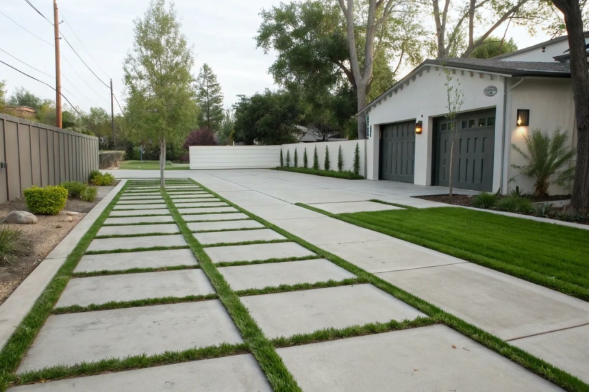 17+ Stylish Front Yard Driveway Ideas