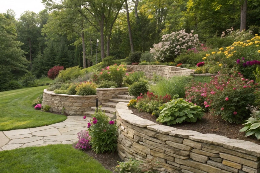18+ Inspiring Block Retaining Wall Ideas
