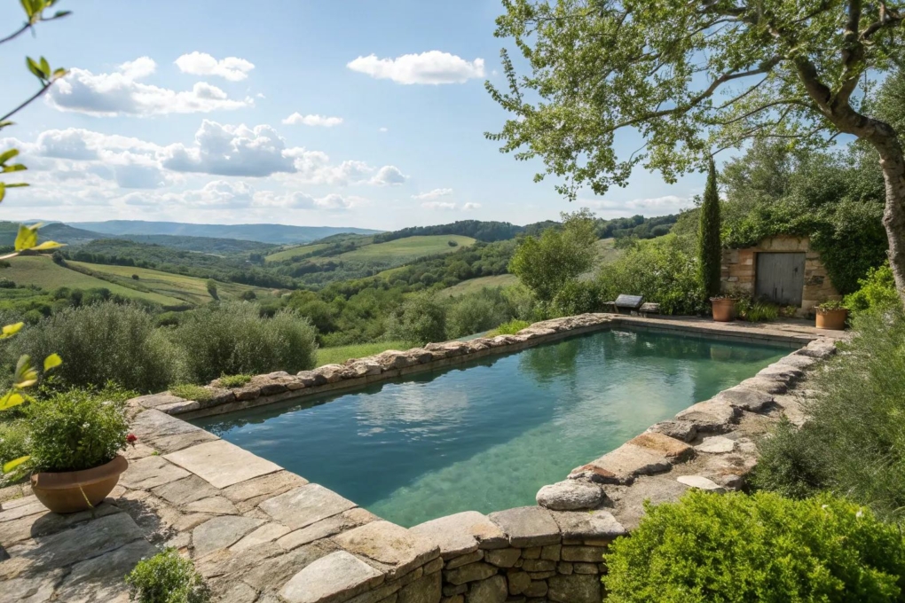 13+ Inspiring Backyard Pool with Swim-Up Bar Ideas