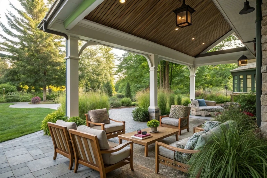 13+ Charming French Country Patio Ideas