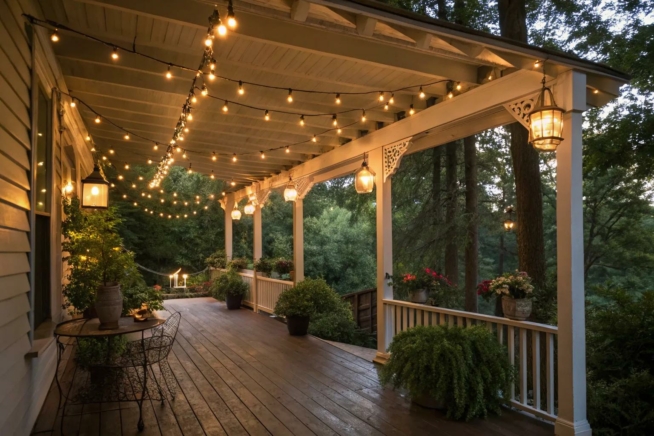 16+ Brilliant Covered Porch Lighting Ideas