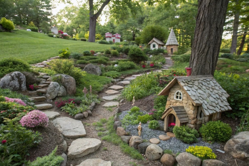 16+ Magical Backyard Fairy Garden Landscaping Ideas