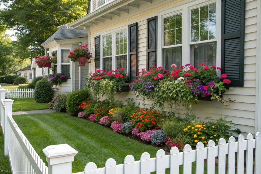 18+ Beautiful Flower Box Ideas for Front of House