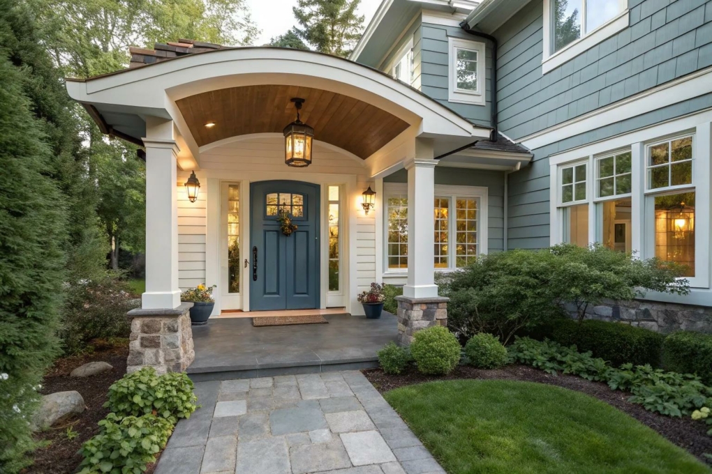 19+ Stylish Front Door Overhang Ideas to Inspire You