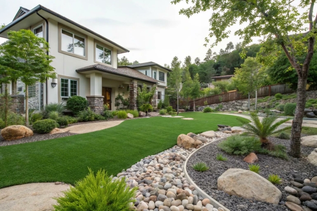 16+ Stunning Rock Landscaping Ideas Around Pools