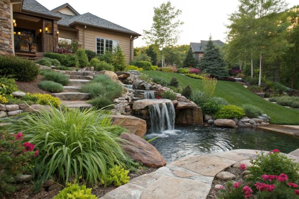 18+ Inspiring Pond Waterfall Spillway Ideas
