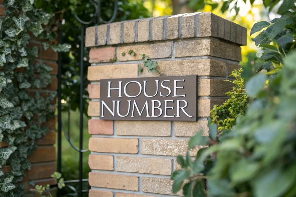 17+ Creative House Number Ideas on Brick