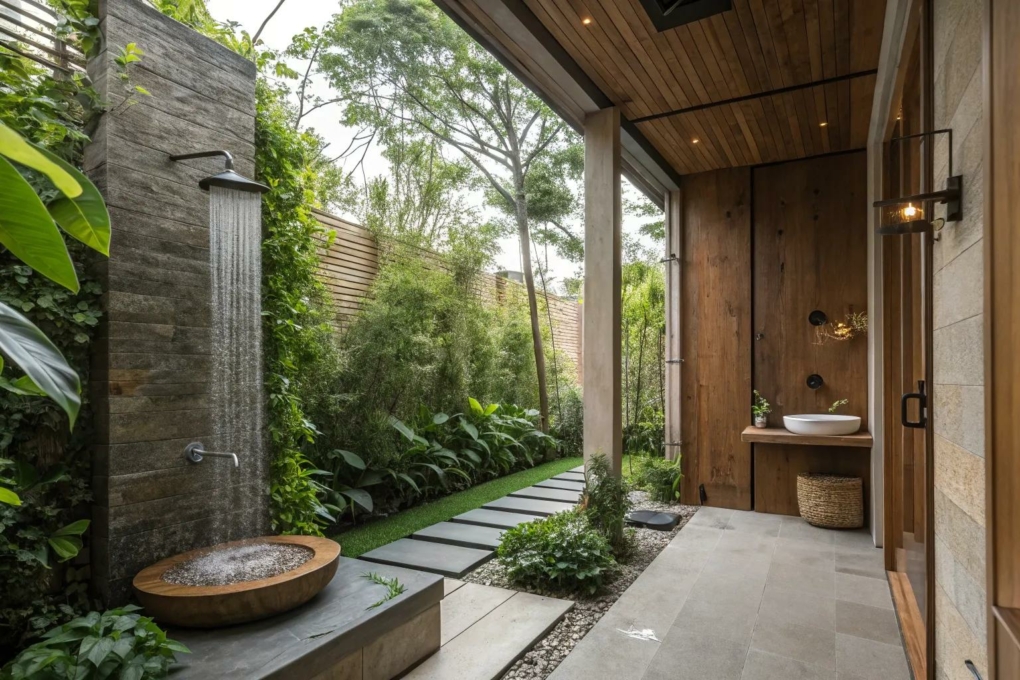 17+ Inspiring Indoor Outdoor Shower Ideas
