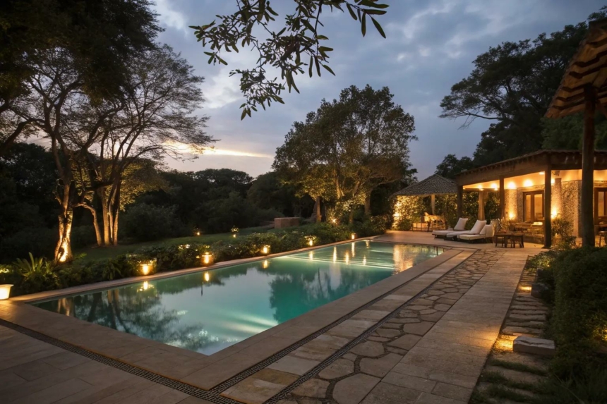 16+ Stunning Landscape Lighting Ideas for Pools