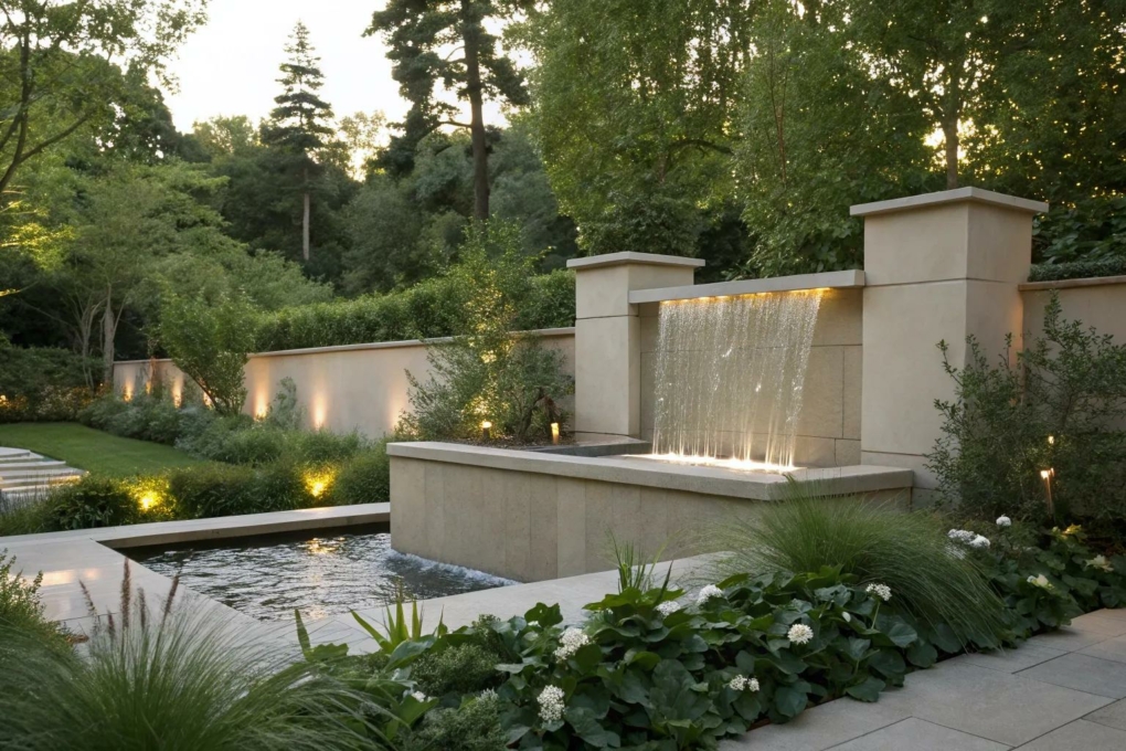 12+ Inspiring Modern Outdoor Water Wall Fountain Ideas