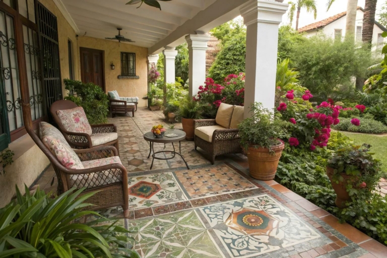 15+ Inspiring Outdoor Porch Tile Ideas