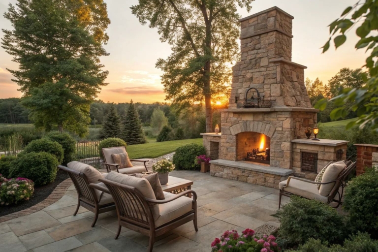 17+ Creative Small Outdoor Fireplace Ideas