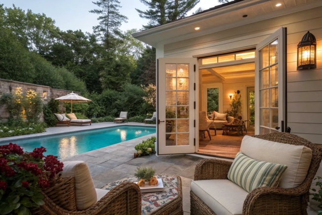 16+ Stylish Pool House Furniture Ideas