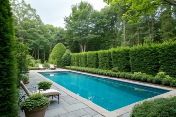 17+ Stylish Pool Privacy Landscaping Ideas