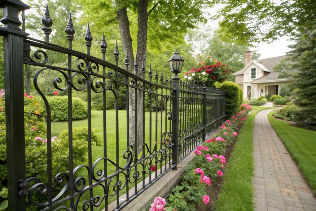 17+ Stylish Privacy Wrought Iron Fence Ideas