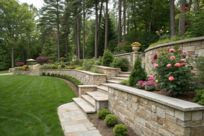 18+ Inspiring Block Retaining Wall Ideas