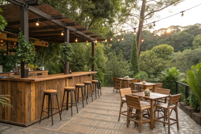 17+ Inspiring Outdoor Corner Bar Ideas