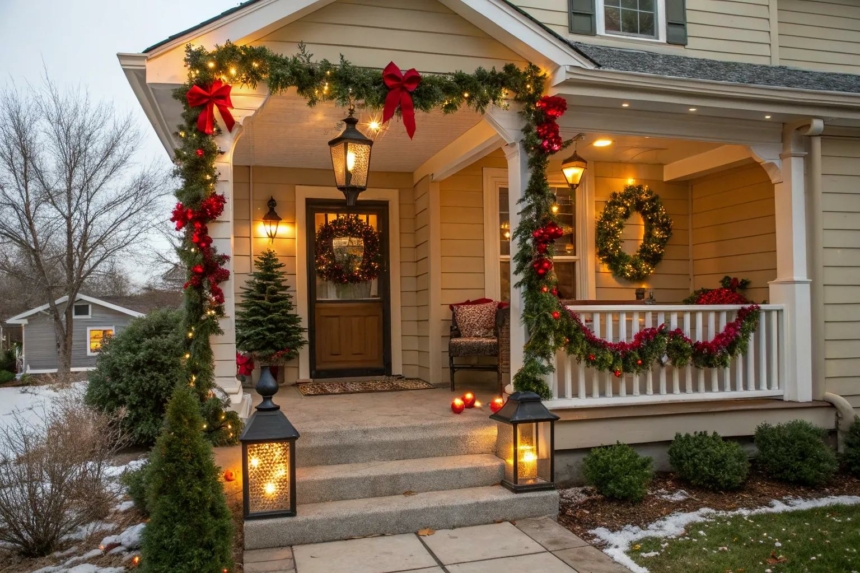 5+ Charming Front Porch Flag Bunting Ideas