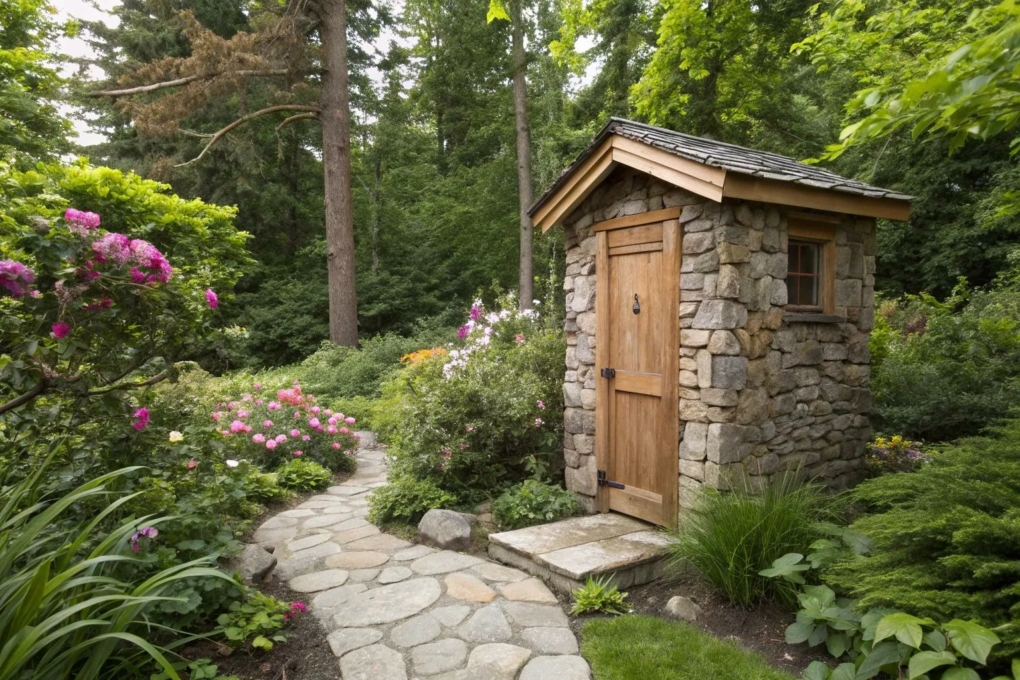 14+ Charming Small Outdoor Toilet Design Ideas
