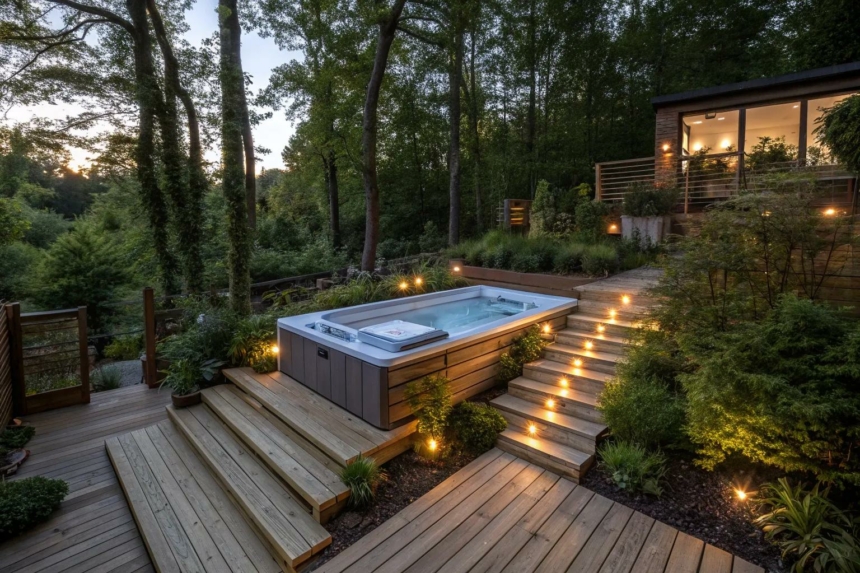 18+ Inspiring Swim Spa Deck Ideas for Your Backyard