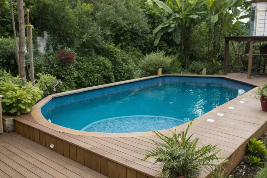 5+ Inspiring Small Backyard Pool Deck Ideas