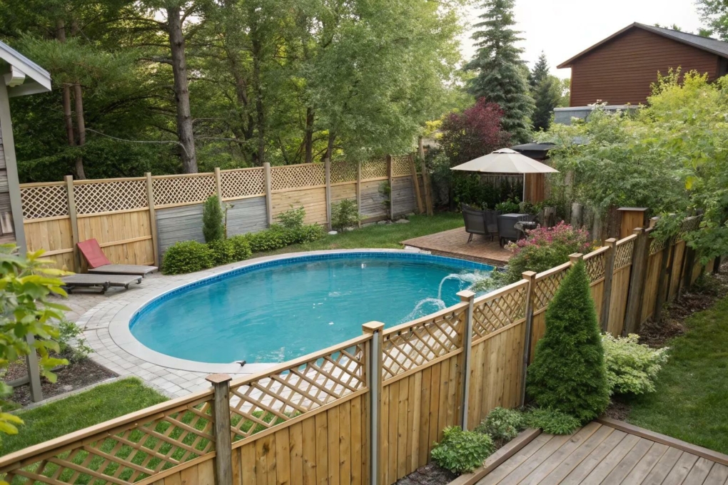 17+ Creative Above Ground Pool Privacy Fence Ideas