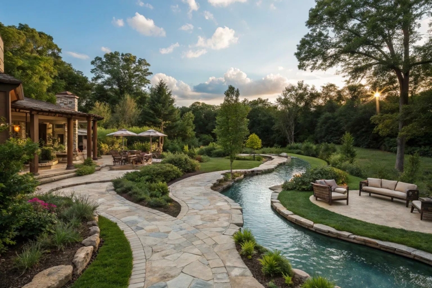 16+ Inspiring Backyard Lazy River Ideas