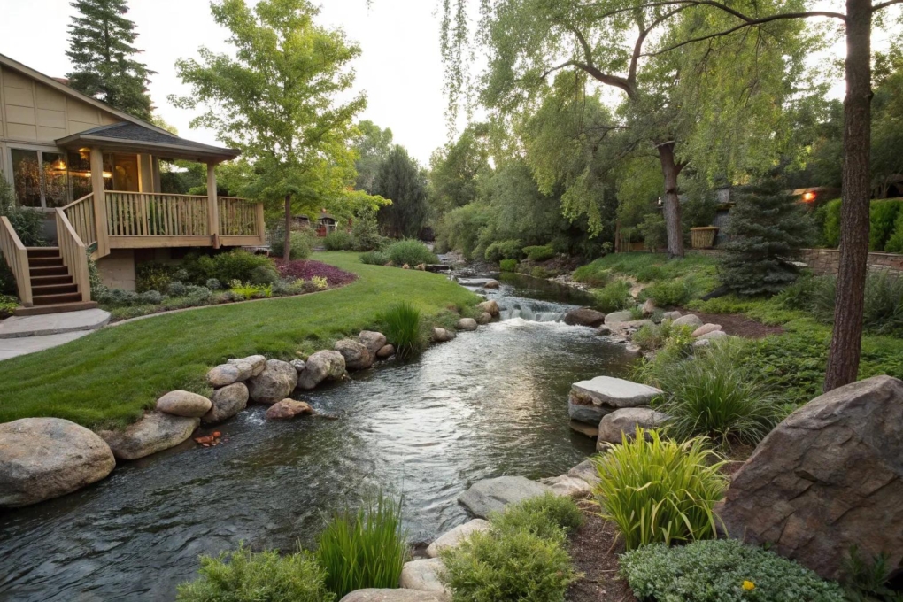 15+ Inspiring Dry River Bed Landscaping Ideas