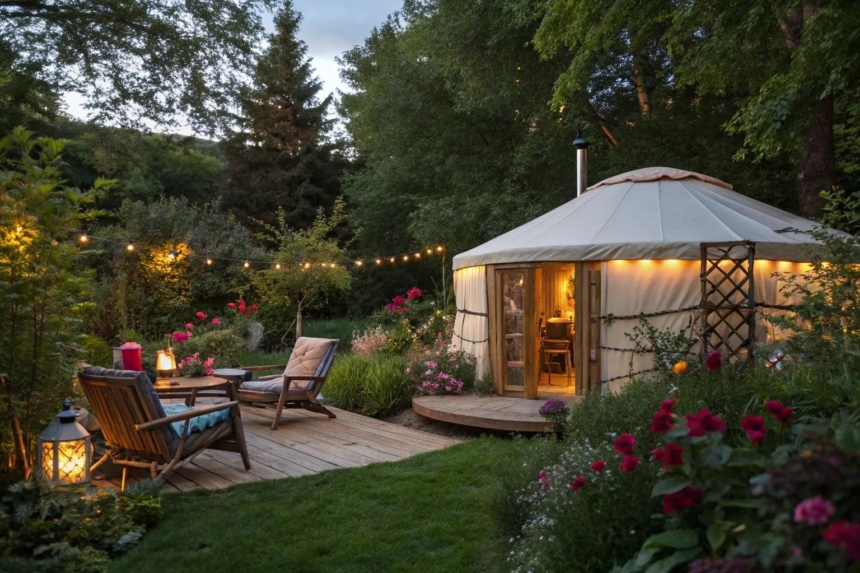 17+ Inspiring Backyard Yurt Ideas